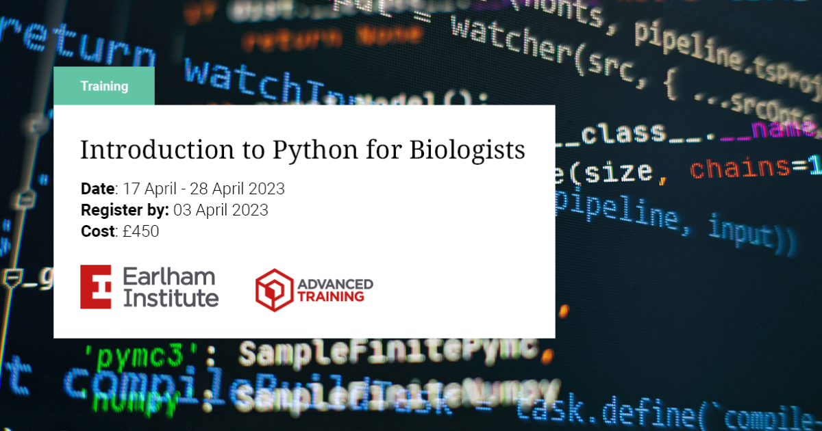 Introduction To Python For Biologists 2023 Earlham Institute